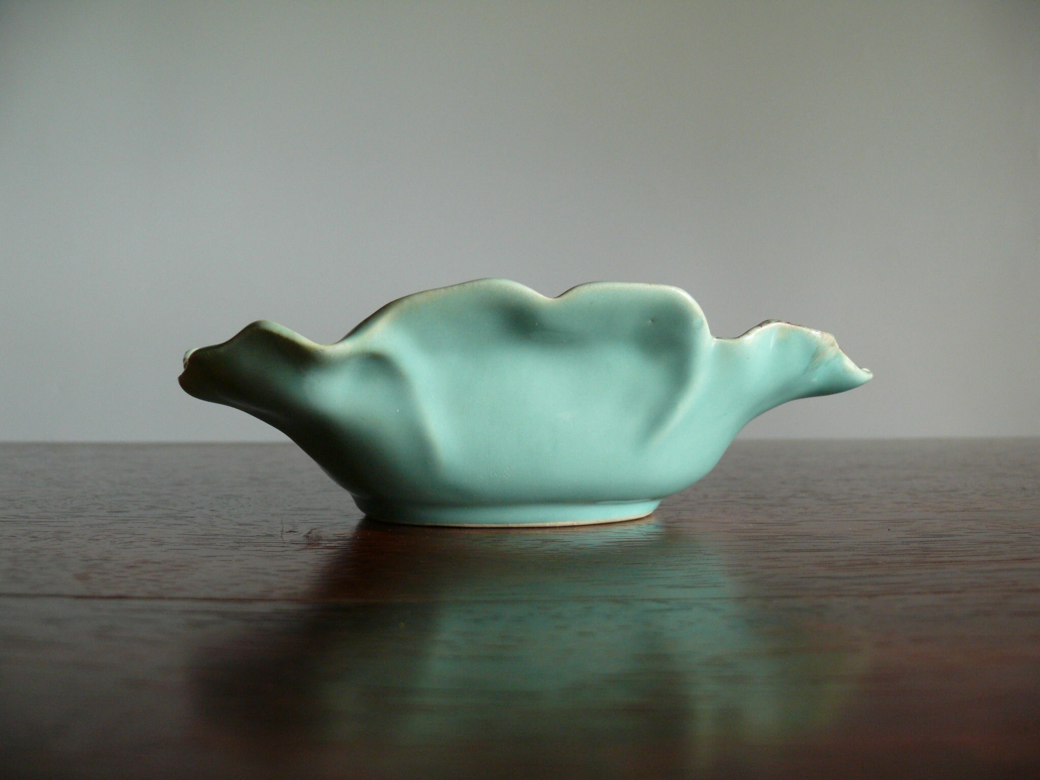 Vintage Walker Pottery Green and Red Flower Bowl Pretty | Etsy