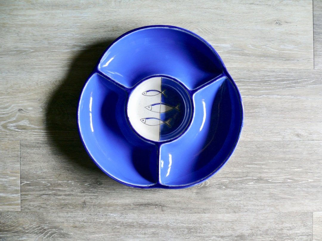 Artesa Ecuador Fish Serving Bowl, Vintage Eduardo Vega Studio Pottery ...
