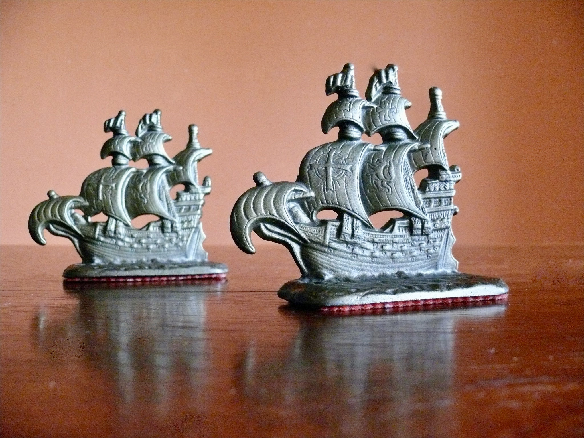 Cast Iron Pirate Galleon Bookends Doorstop Antique 1928 - Etsy