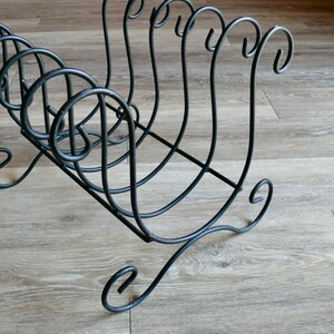Black Wrought Iron Scroll Magazine Rack, 14 Spanish Revival Floor ...