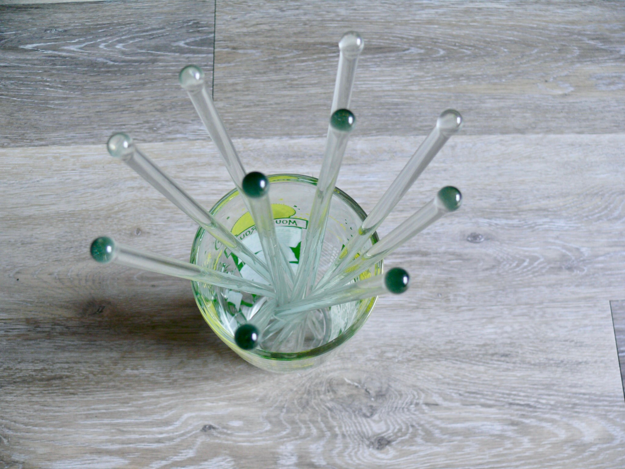 10 Clear Glass Rod Cocktail Pitcher Stirrers Vintage 12 - Etsy