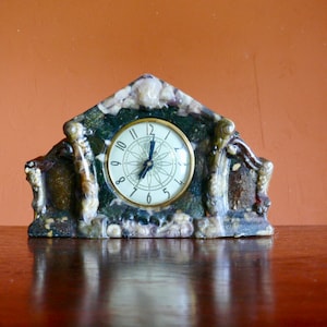 Vintage Lanshire River Rock Vomit Clock, 1950s Molded Acrylic Resin and ...