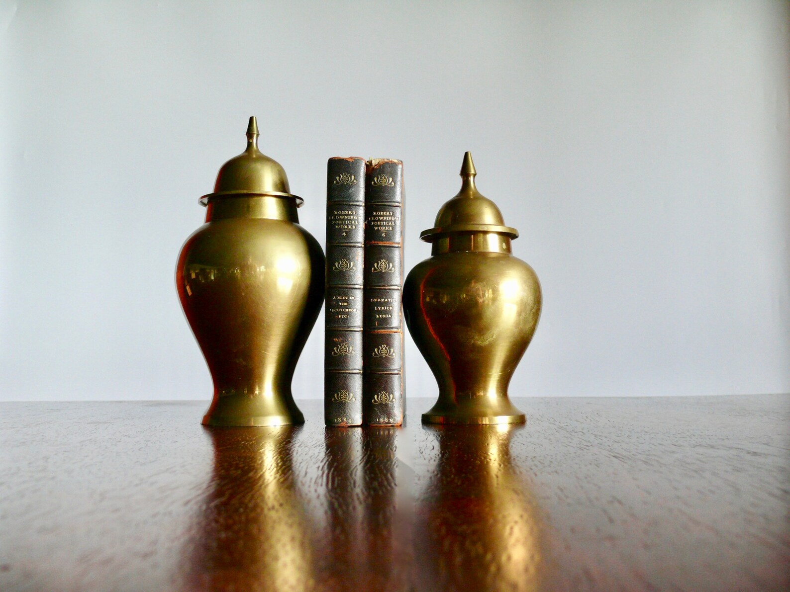 2 Vintage Brass Ginger Jars in Graduated Sizes Matching | Etsy