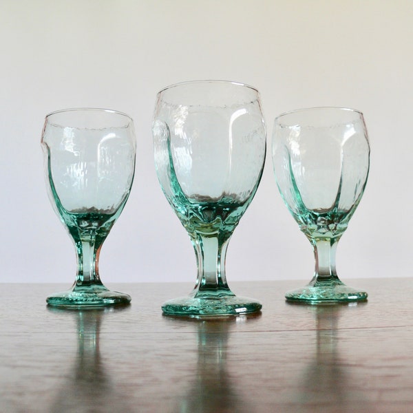 Green Water Goblets - Etsy