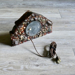 Vintage Lanshire River Rock Vomit Clock, 1950s Molded Acrylic Resin and ...