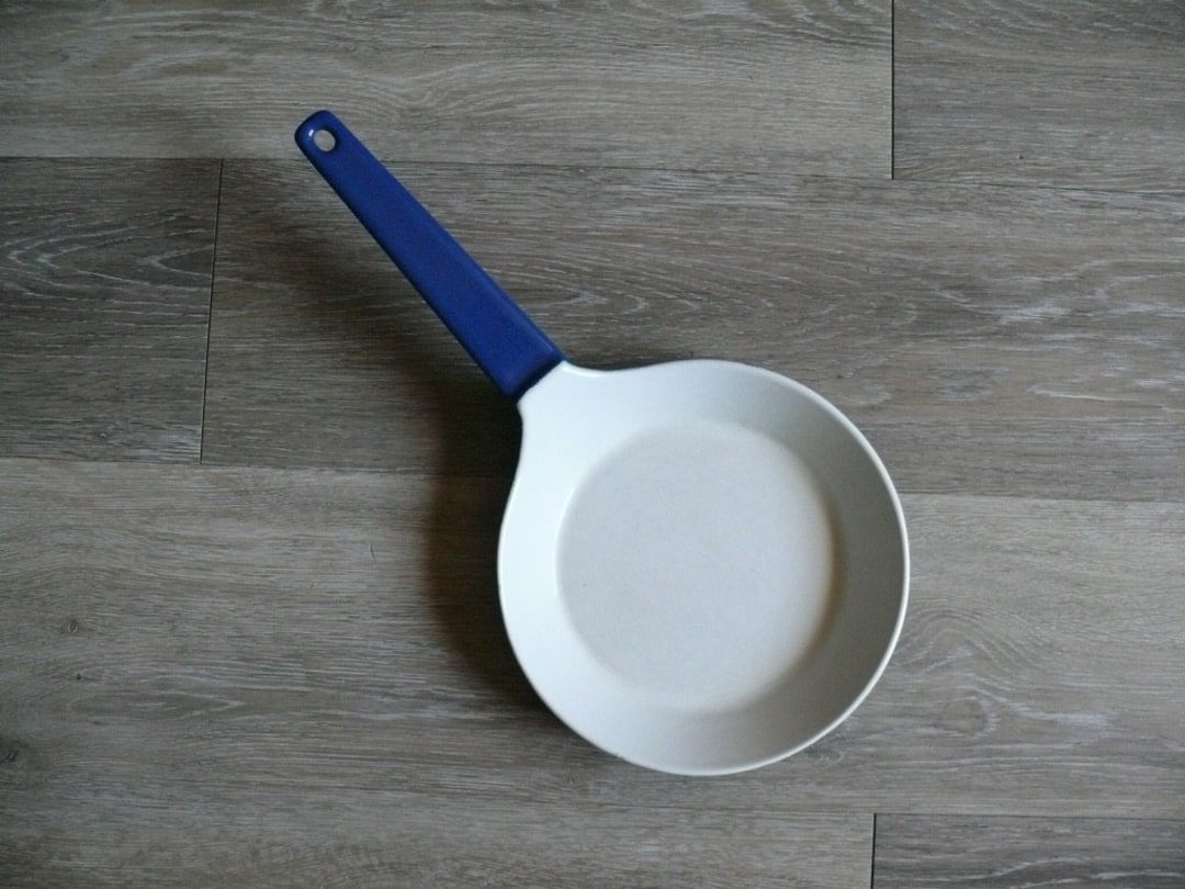 Blue Enamelware 7" Copco Cast Iron Skillet, Vintage Copco Michael Lax ...