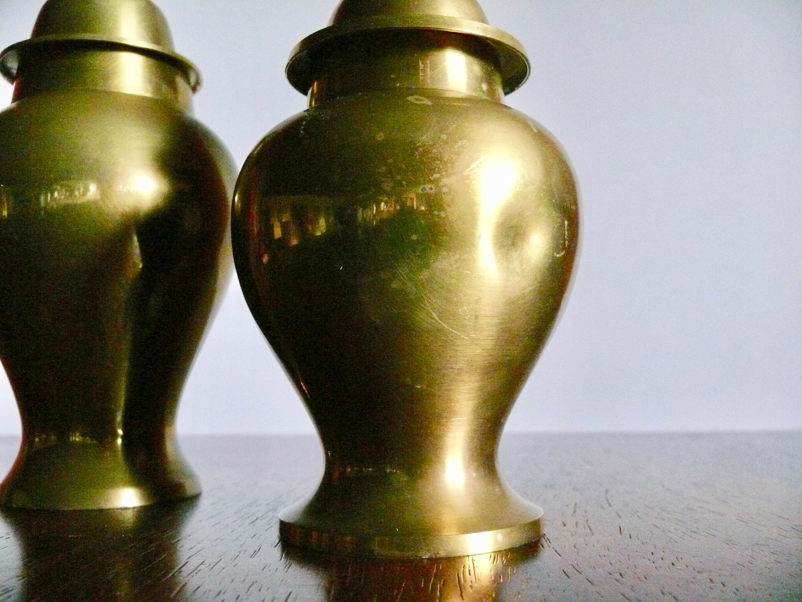 2 Vintage Brass Ginger Jars in Graduated Sizes Matching | Etsy