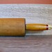 Solid Wood Rolling Pin With Red Yellow Painted Wood Handles - Etsy