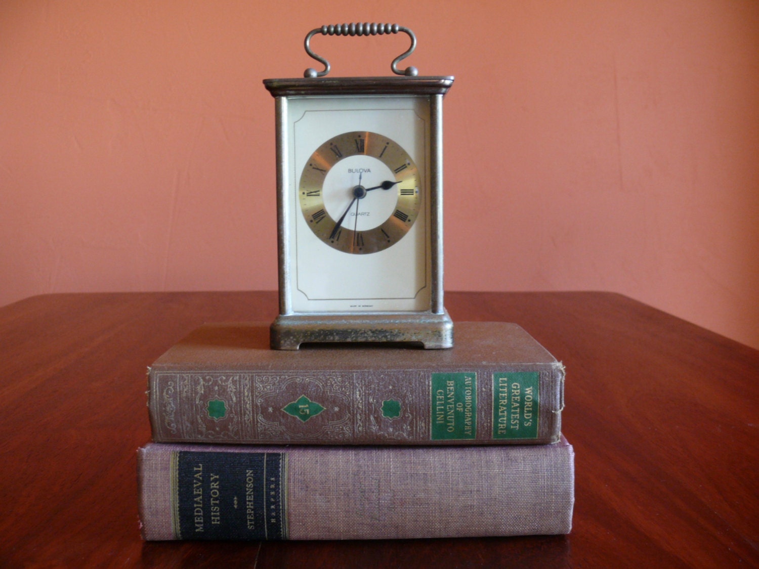Bulova Brass Quartz Carriage Clock Vintage Rustic Tarnished - Etsy