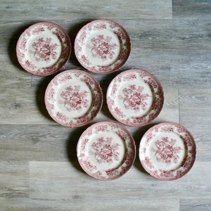 6 Old Gustavsberg Fasan Red Salad Plates, 9 Red Asiatic Pheasant ...
