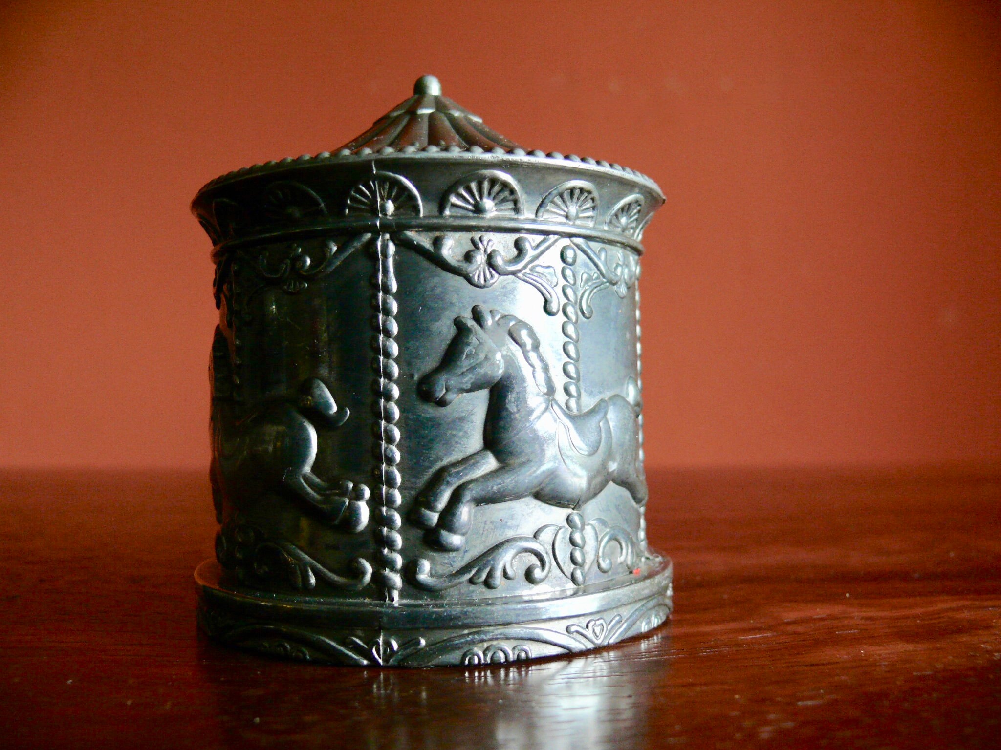 Vintage Silver Horse Carousel Coin Bank Vintage Godinger | Etsy