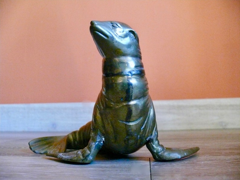 Large 8 Brass Sea Lion Figurine Statue Sea Lion Gift - Etsy