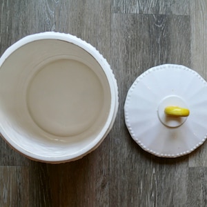 Ceramic Poppy Cookie Jar Canister Stash Jar Made in Japan, White With ...