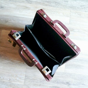 Offermann Flyer Burgundy Leather Attache Case With Key, Vintage 1980s ...