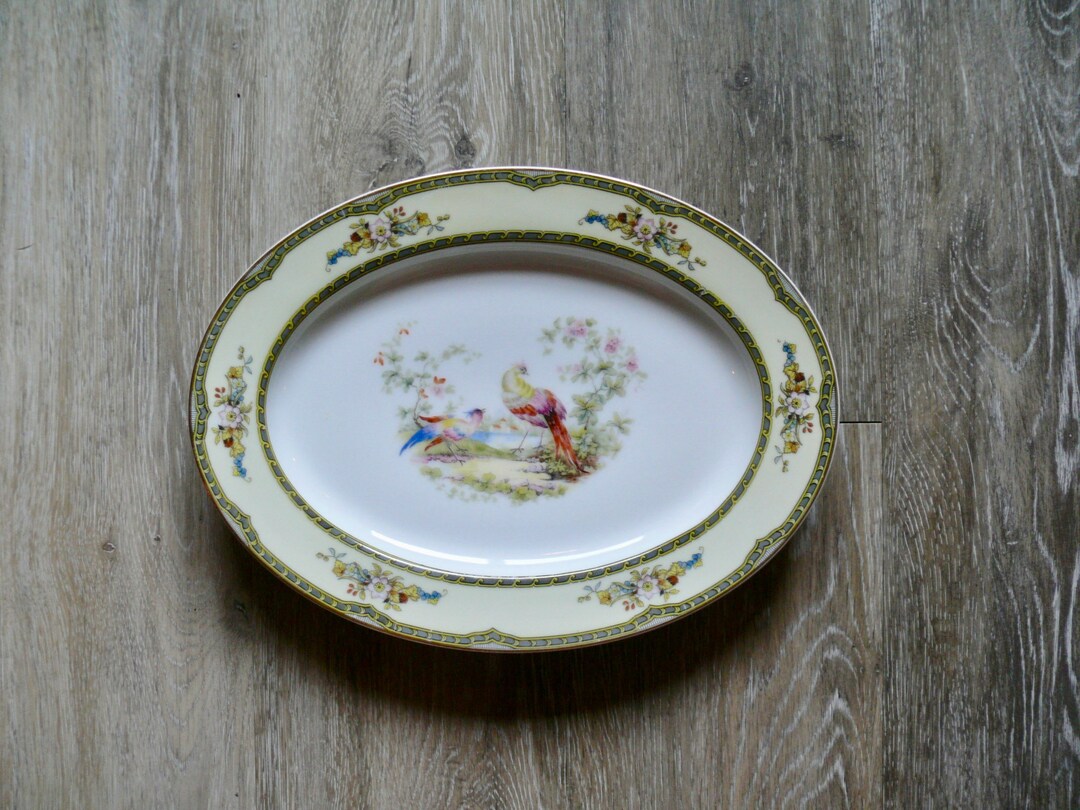 Noritake Windsor Asian Pheasant Platter, Vintage Oval China Serving ...
