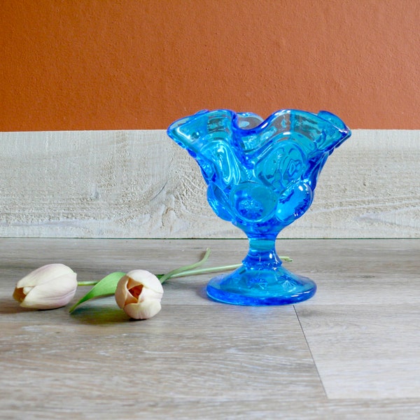 Blue Glass Compote - Etsy