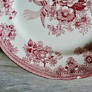6 Old Gustavsberg Fasan Red Salad Plates, 9 Red Asiatic Pheasant ...