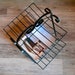 Black Metal Two Tier Magazine Rack Modern Metal Wire Scroll - Etsy
