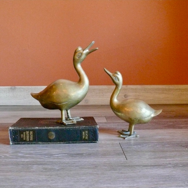 Large Brass Goose - Etsy