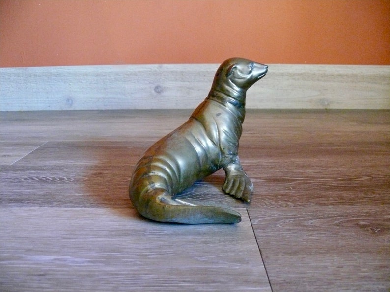 Large 8 Brass Sea Lion Figurine Statue Sea Lion Gift - Etsy