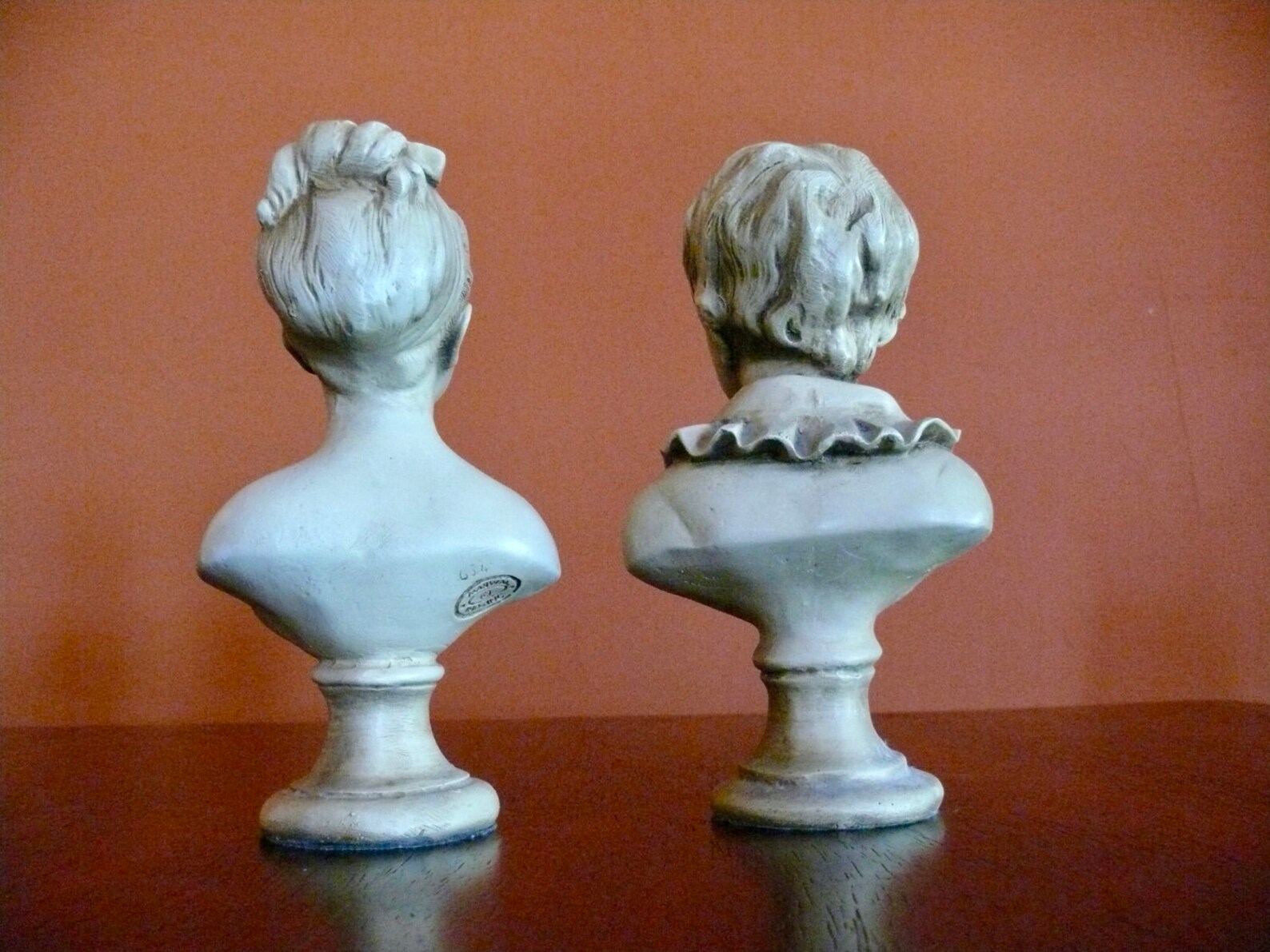 2 Marwal Chalkware Children Busts Vintage Victorian Boy and | Etsy