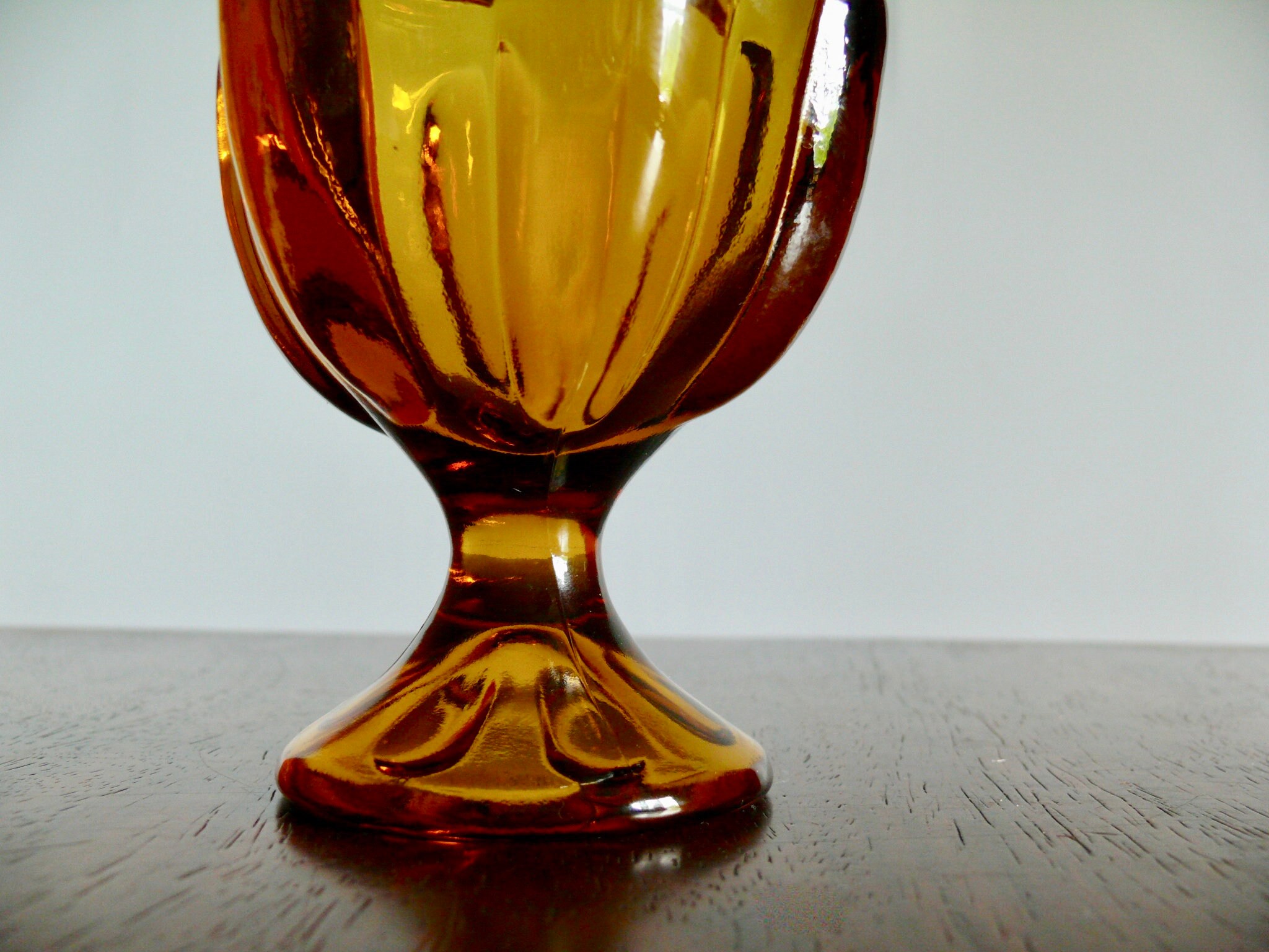 Viking Glass Epic Amber Candy Dish with Lid Vintage 8 | Etsy