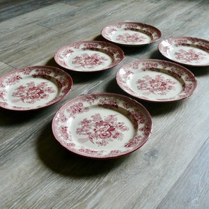 6 Old Gustavsberg Fasan Red Salad Plates, 9 Red Asiatic Pheasant ...