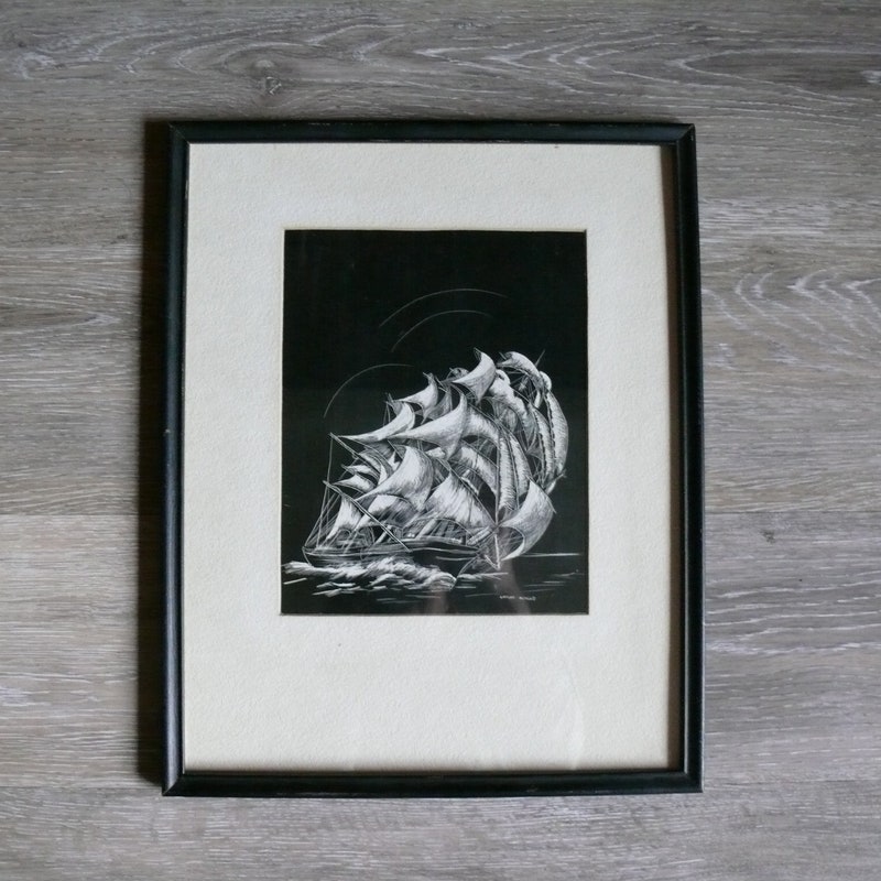 Scratchboard Art - Etsy