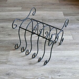 Black Wrought Iron Scroll Magazine Rack, 14 Spanish Revival Floor ...