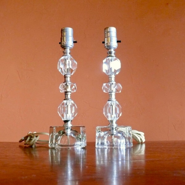 Acrylic Mid Century Table Lamp - Etsy
