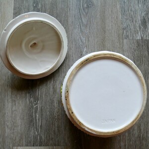 Ceramic Poppy Cookie Jar Canister Stash Jar Made in Japan, White With ...