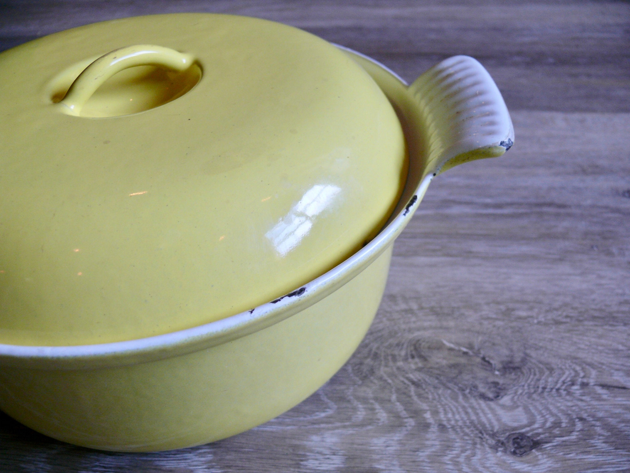 Descoware Yellow Cast Iron Dutch Oven Made in Belgium Vintage - Etsy