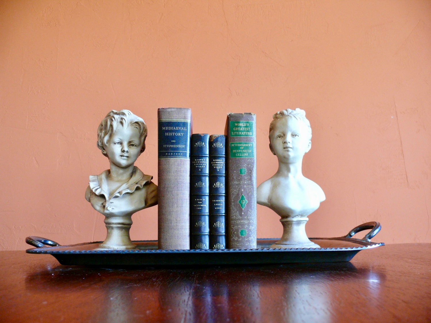 2 Marwal Chalkware Children Busts Vintage Victorian Boy and | Etsy