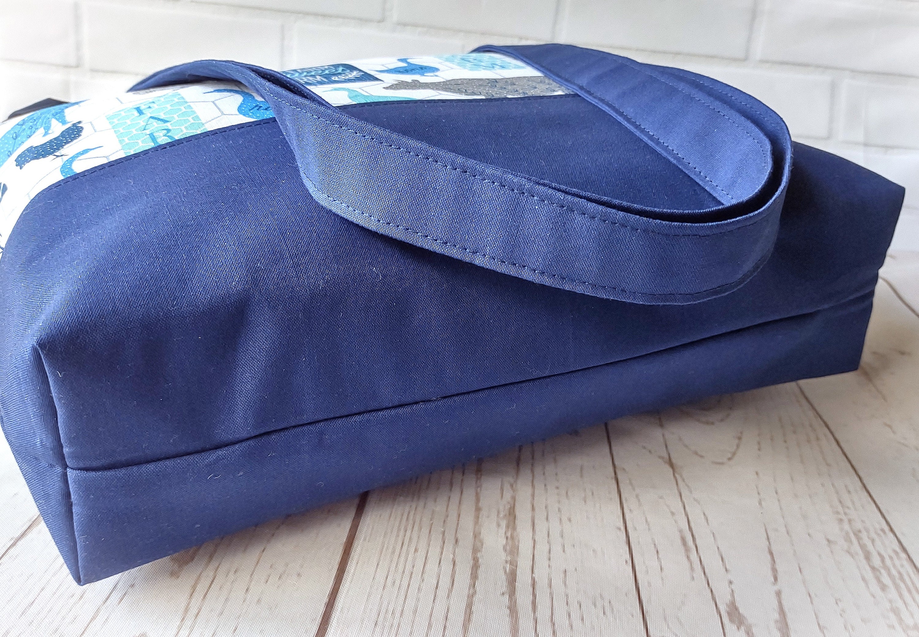 Handmade Handbag Zipper Shoulder Bag Farm Life Cows Chickens Fabric ...