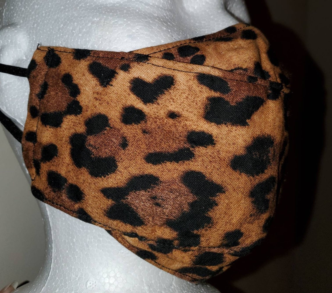 Leopard Print 3D Mask - Etsy
