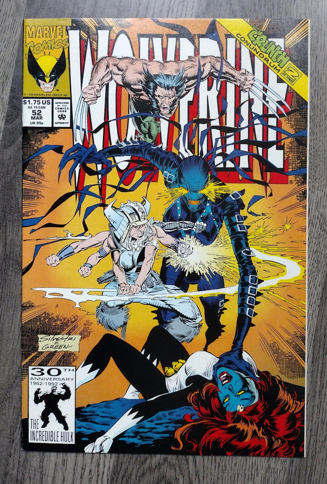 Wolverine Comic Issue 52/1992/ Marvel Comics/ Crunch Conundrum/ Comics ...