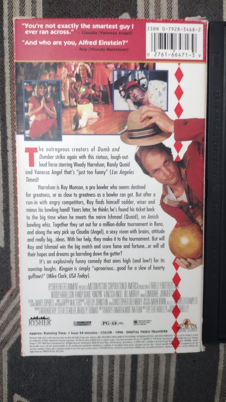 Kingpin Vhs| 1996| MGM Comedy Night| Woody Harrelson - Etsy