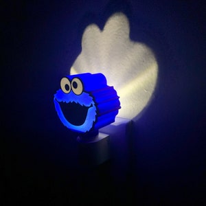Sesame Street COOKIE MONSTER Night Light Kids Room Gift Idea 3d Printed ...
