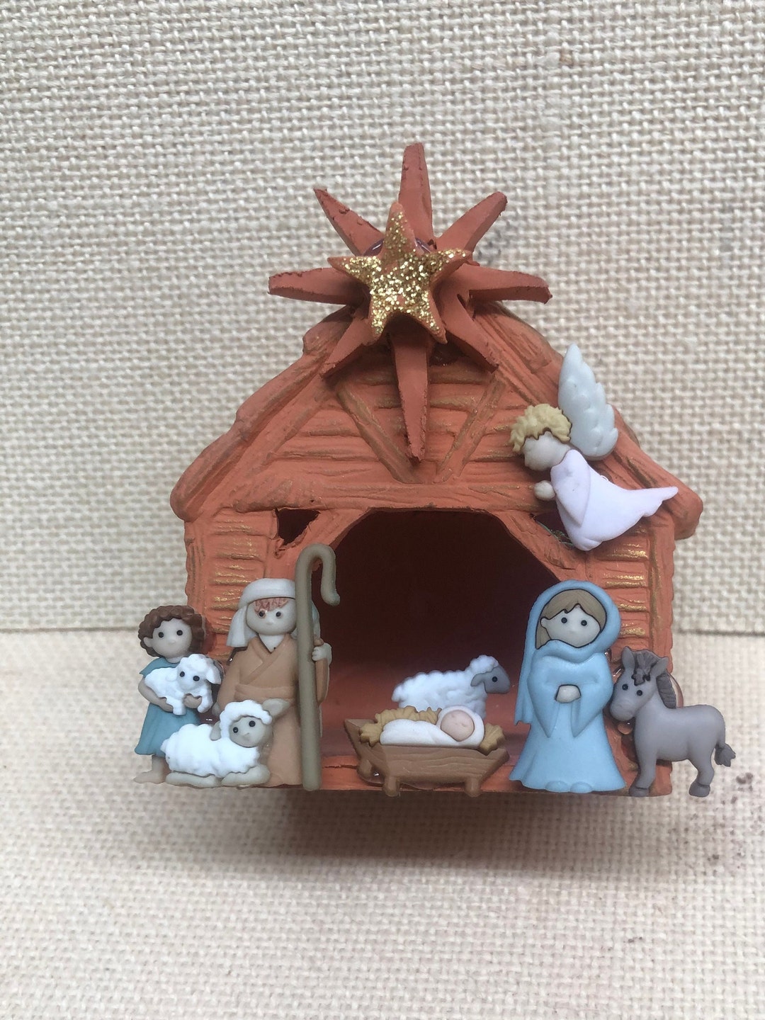 Stable Nativity-w-color Changing Light-unboxed - Etsy