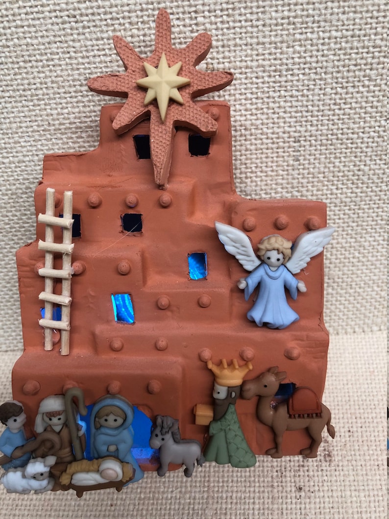 W-light-bethlehem Nativity-w-color Changing Light-unboxed - Etsy