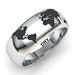 EARTH MAP RING | Aged Silver World Map Ring | Travel Lover Gift | World ...