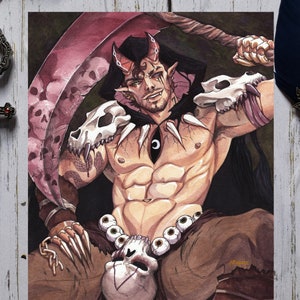 Hades Reaper Greek God of Underworld Art Print/original Art - Etsy