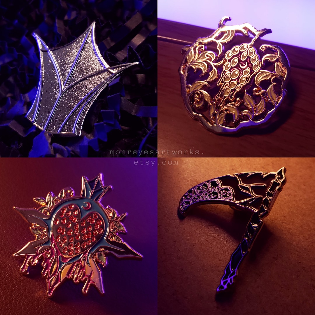 Greek Mythology Enamel Pin Set- Dionysus Pin, Hades Pin, Persephone ...