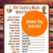 90s Country Music Word Scramble Game | Printable Artist Trivia, Retro ...