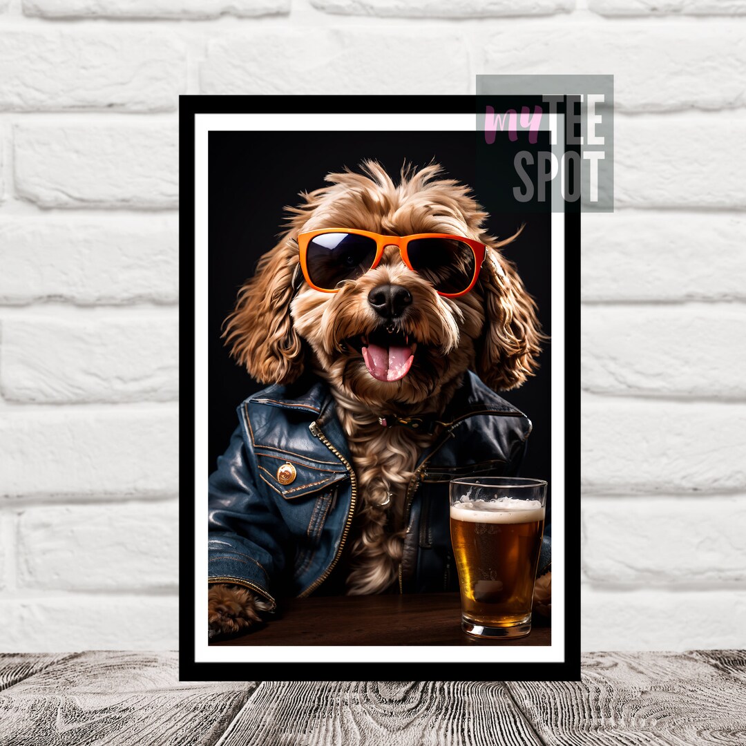 Cockapoo Bar Poster PNG | Funny Dog Wall Art for Bar or Man Cave ...