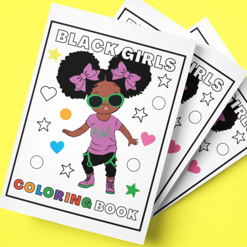 Little Black Girl Coloring Pages - Etsy