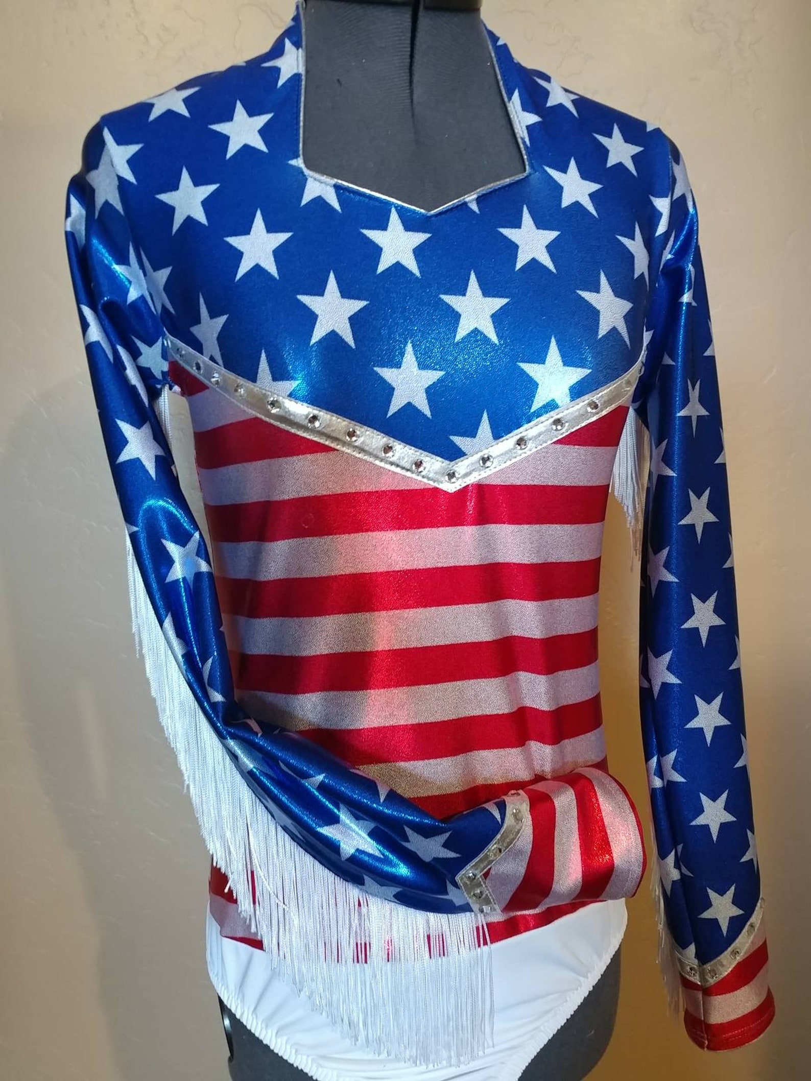 New Glory Patriotic Rodeo Queen Shirt With Fringe Sizes - Etsy