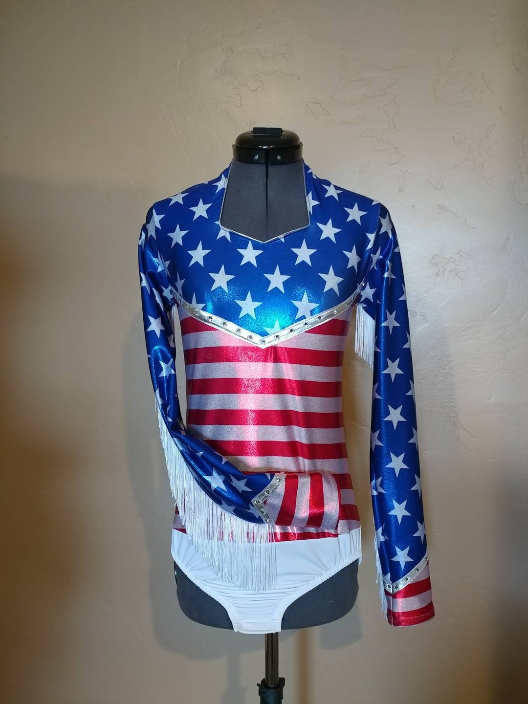 New Glory -- Patriotic Rodeo Queen Shirt With Fringe -- Sizes Child 5/6 ...