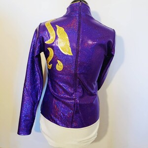 Purple W/ Gold Feathers -- Arena Rodeo Queen Shirt -- Sizes Child 5/6 ...