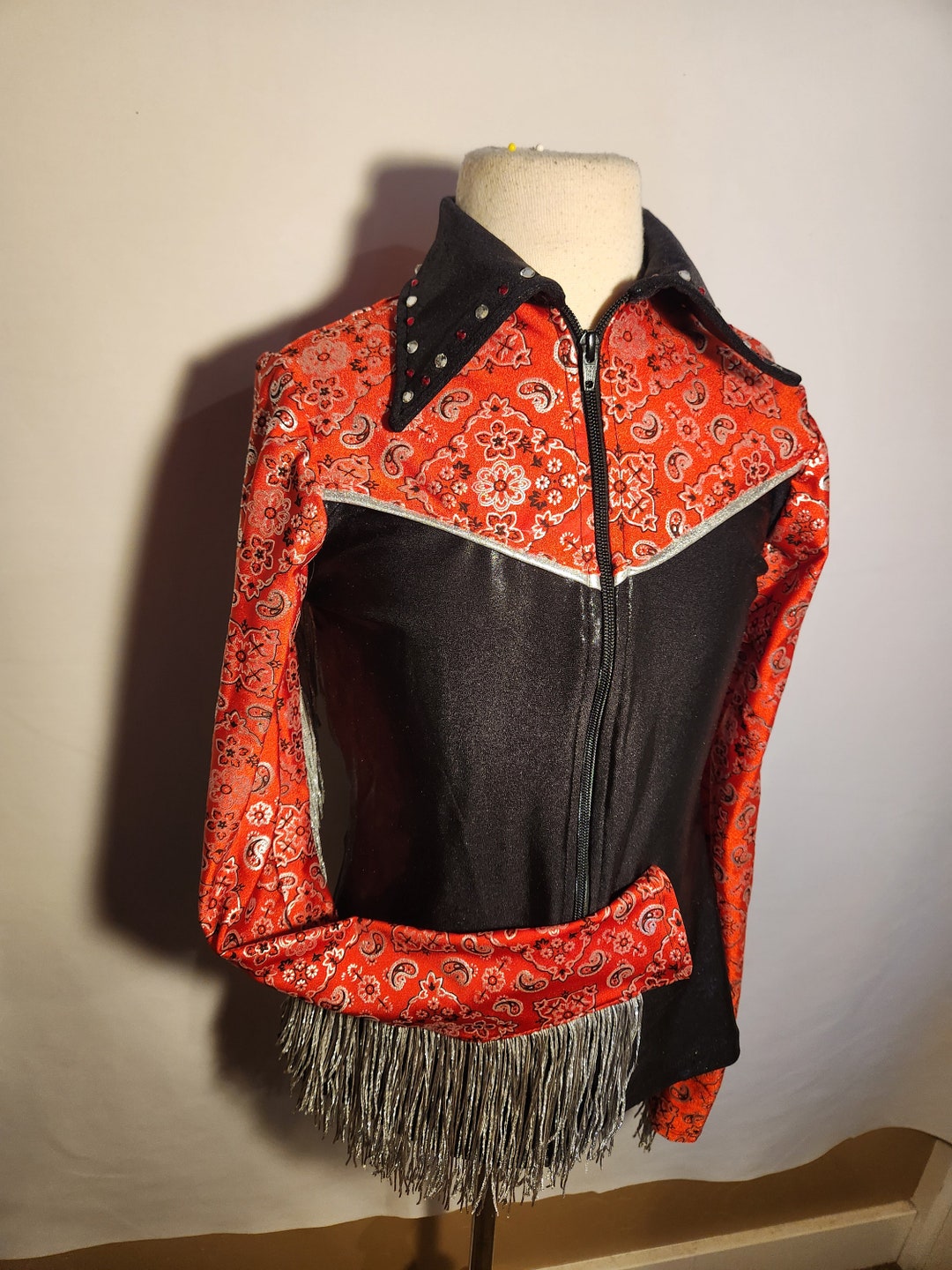 Bandana Zip Front W/ Fringe - Rodeo Queen Shirt - Sizes Child 5/6 to ...